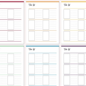 Movie Journal Printable, Movie Tracker, Film Journal, TV Series Tracker ...