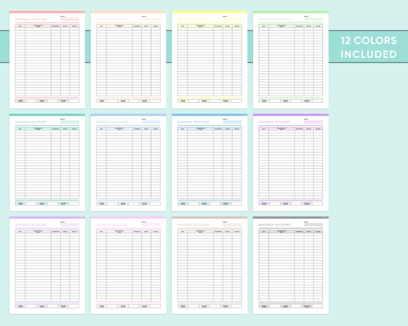 Editable Savings Tracker Printable Fillable Saving Tracker - Etsy