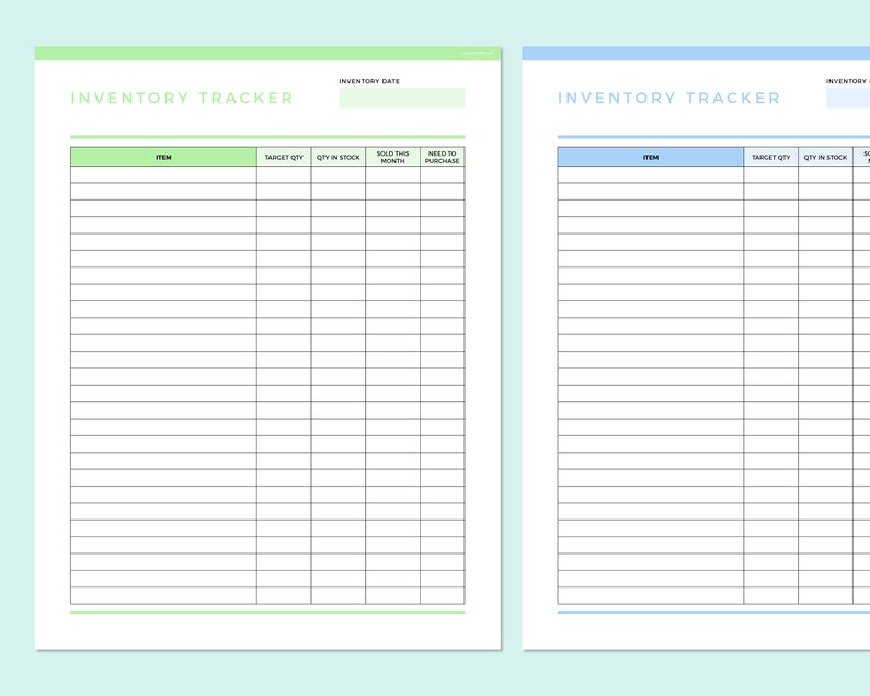 Editable Inventory Tracker Printable Fillable Inventory - Etsy Australia