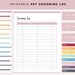 Printable Pet Eating Record, Test Foods With Your Pets, Food ...
