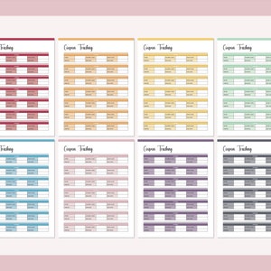 Printable Coupon Tracking Sheet, Online Business Planner (A4 & Letter ...
