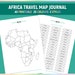 A5 Africa Travel Map Journal, Printable Africa Trip Tracker Tracker ...