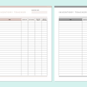 Editable Inventory Tracker Printable, Fillable Inventory Template ...