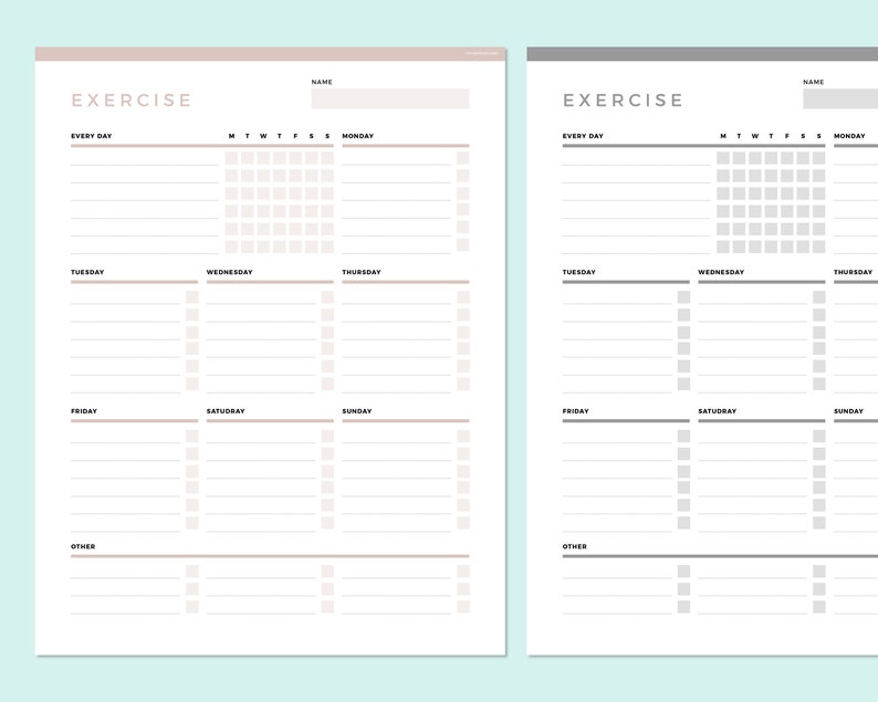 Editable Exercise Tracker Printable Fillable Daily Exercise - Etsy ...