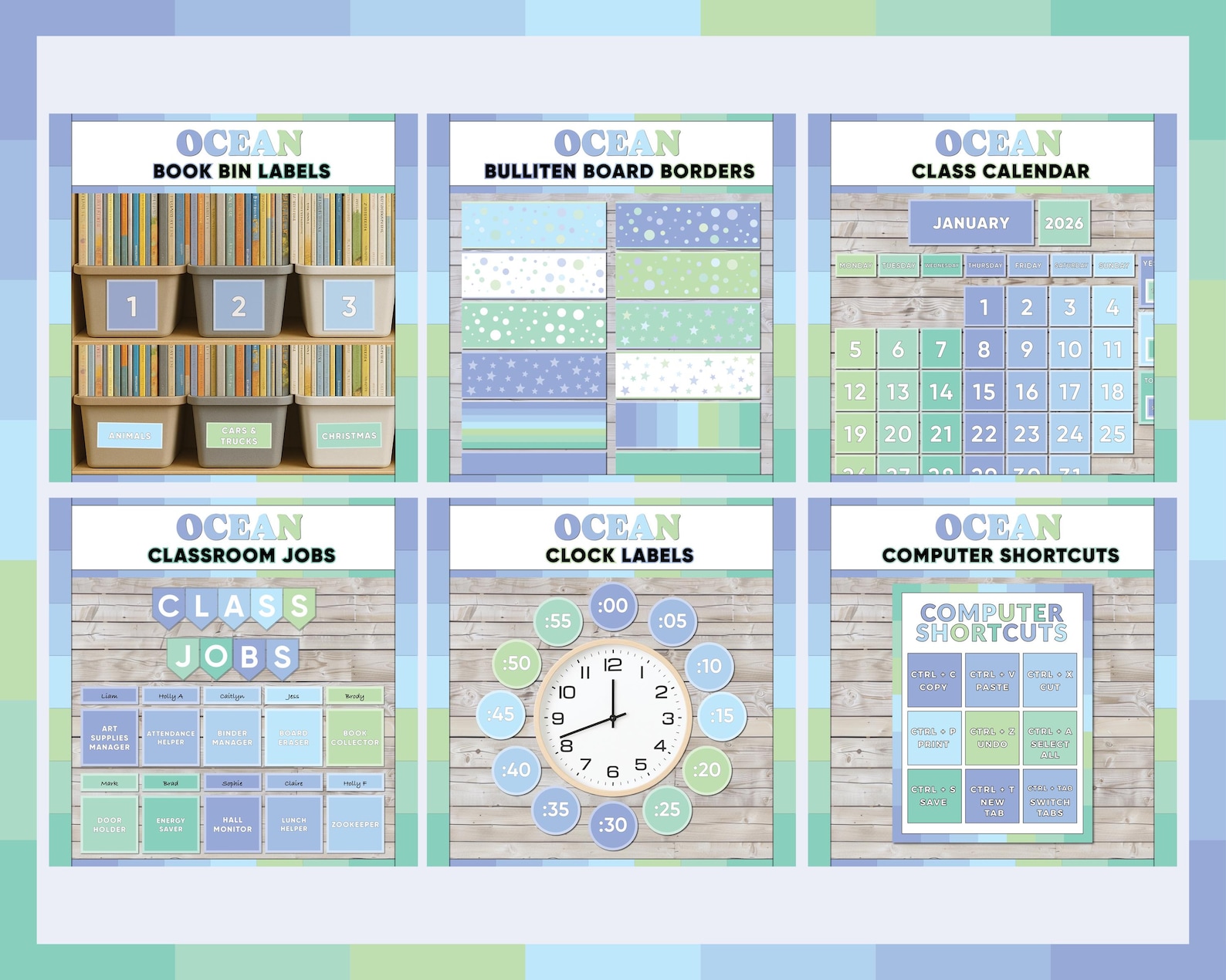 Classroom Decor Bundle | Ocean Classroom Theme | Calm Nature Classroom ...
