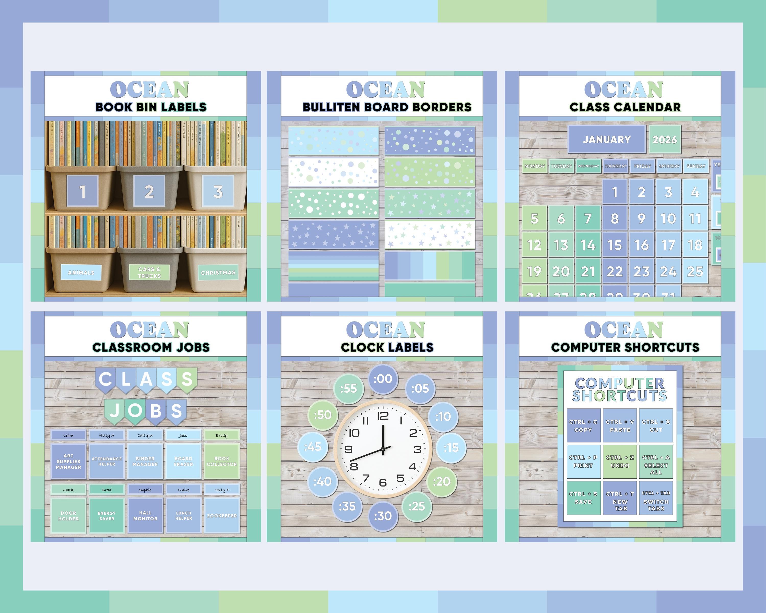 Classroom Decor Bundle | Ocean Classroom Theme | Calm Nature Classroom ...