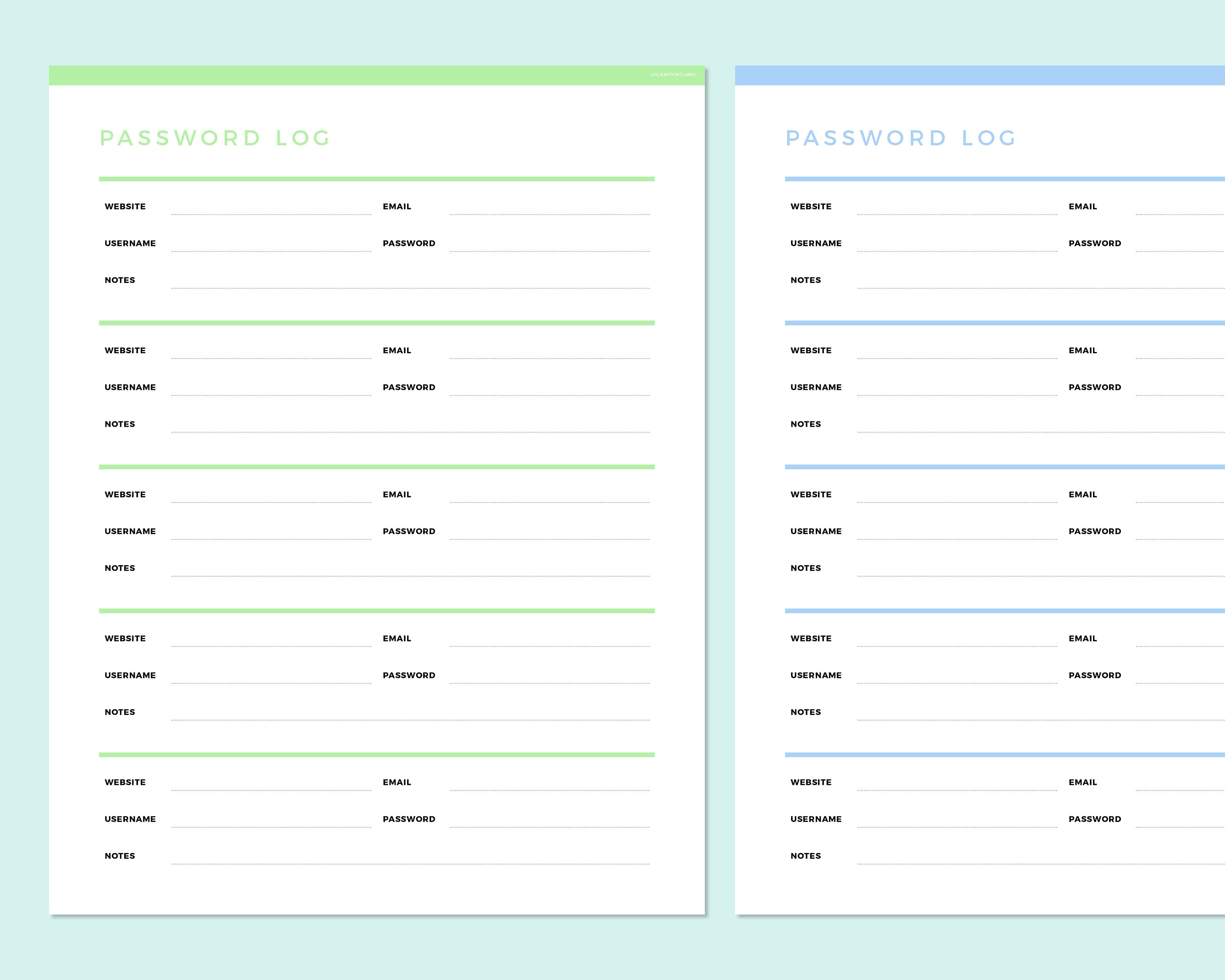 Editable Password Tracker Printable Fillable Password Book - Etsy Australia