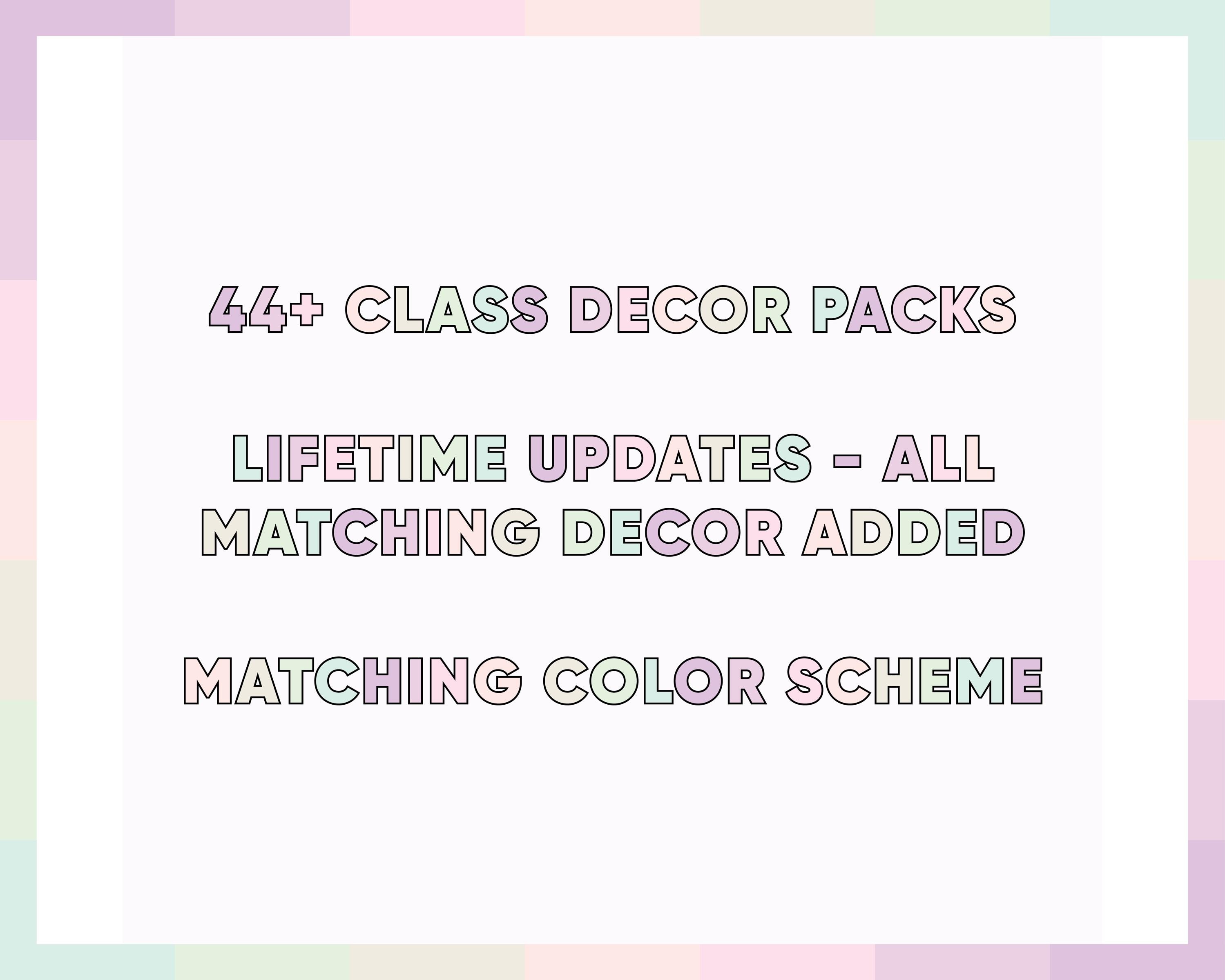 Pastel Classroom Decor Bundle | Pale Purple Pink Classroom Theme ...