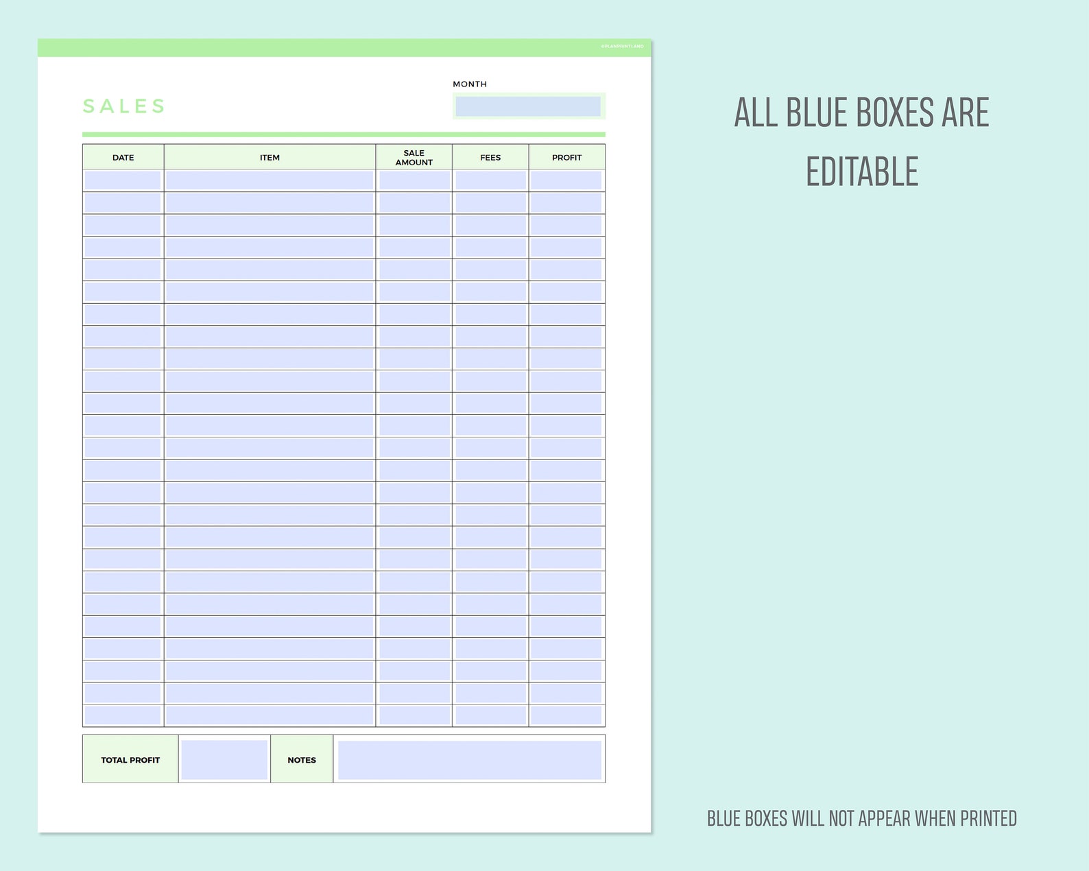 Editable Monthly Sales Tracker Printable Fillable Order - Etsy