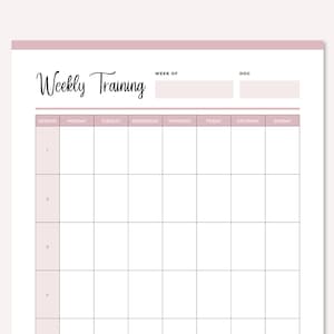 Printable Dog Training Schedule, Puppy Training Planner, Rescue Dog ...