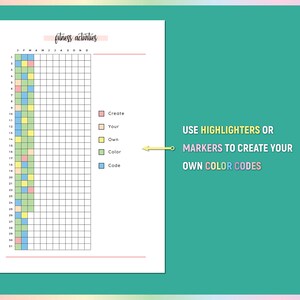 A5 Fitness Activities Tracker, Printable Activities Journal, Simple ...