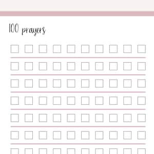 Printable 100 Prayer Challenge, Prayer Journal, Faith Journal, Daily ...