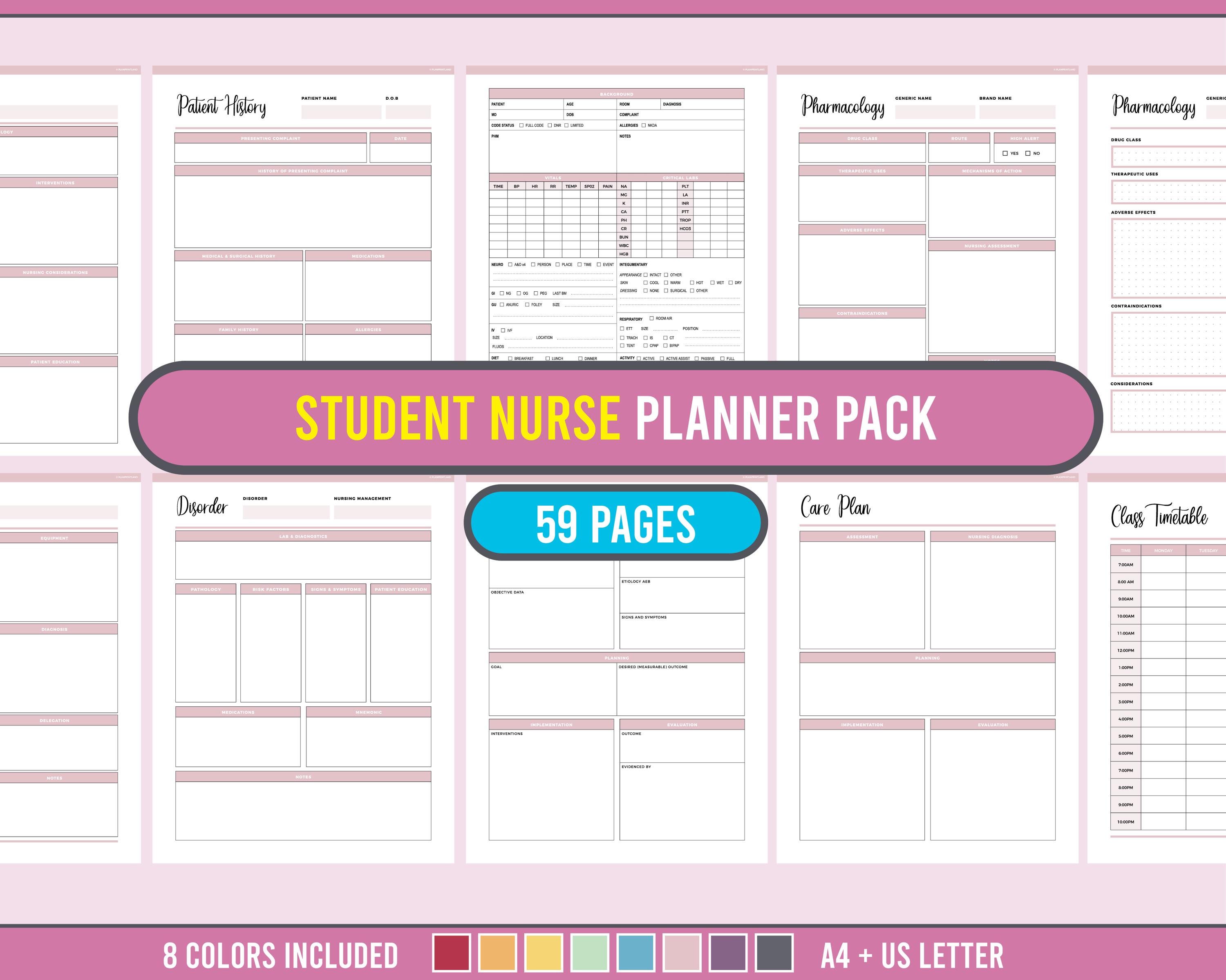 Nursing Student Planner, Nursing School Planner, Nursing Planner ...