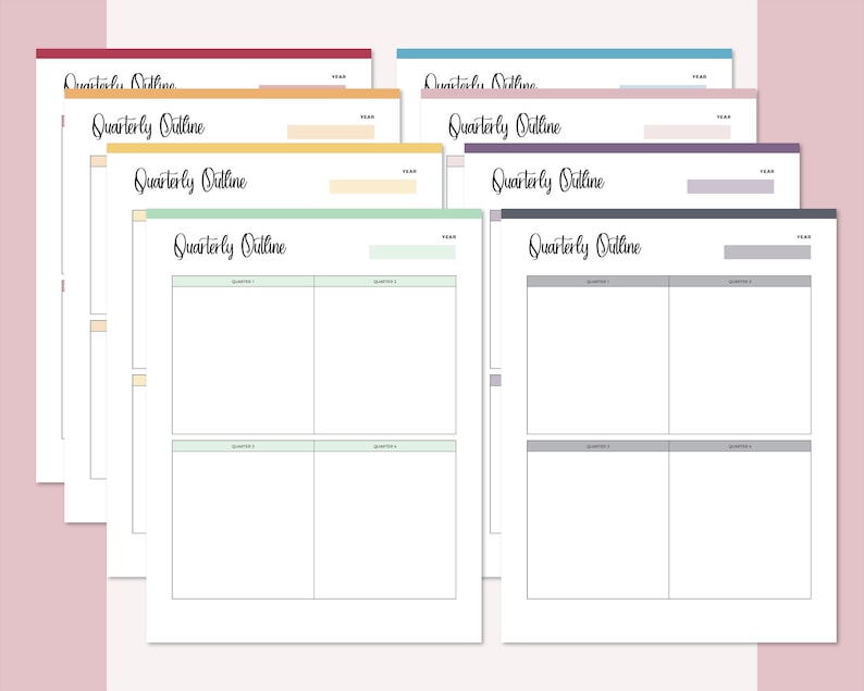 Quarterly Planner Business Planner Business Quarter Outline - Etsy