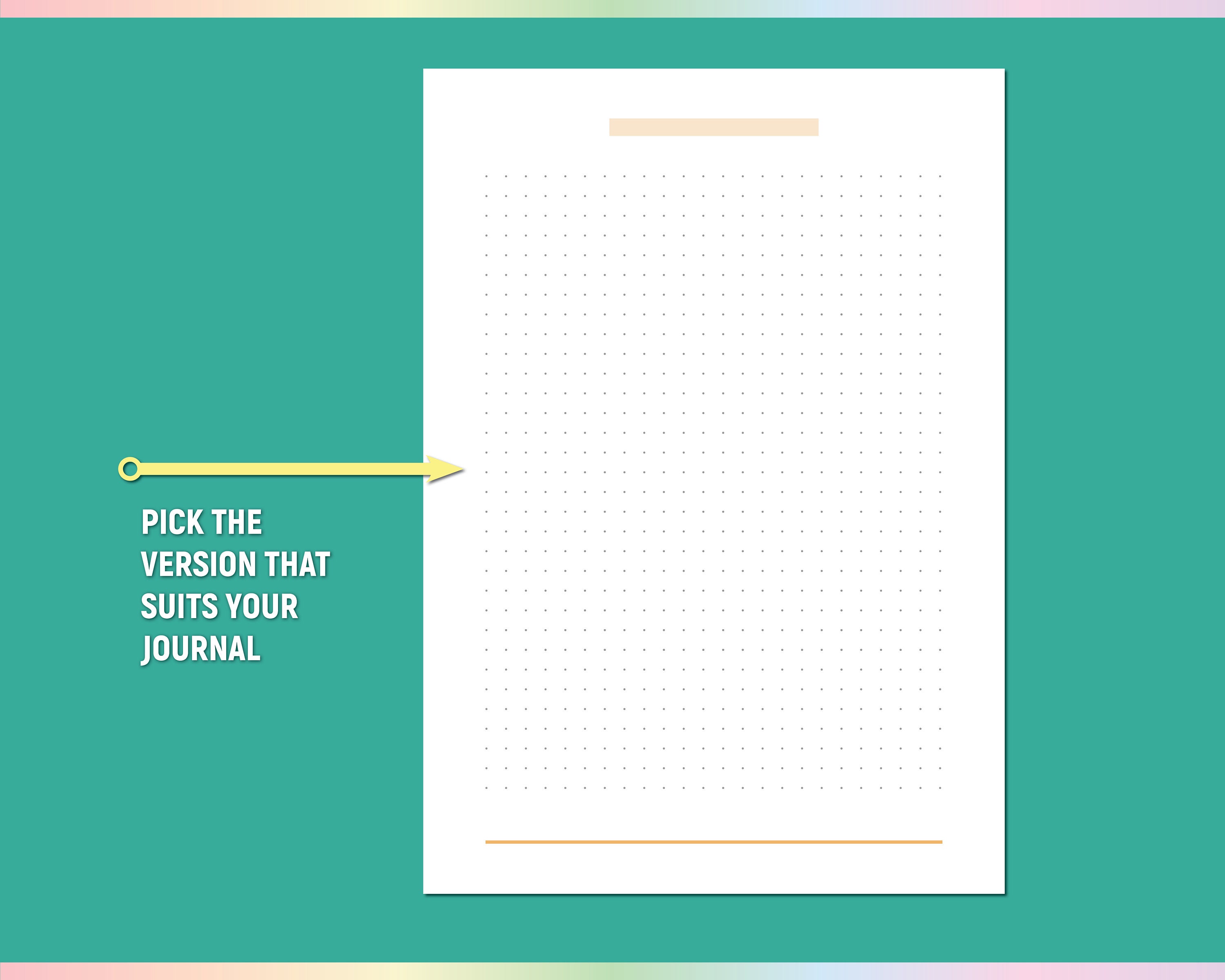 A5 Dot Grid Notes Template, Printable Dot Matrix Journal Tracker ...