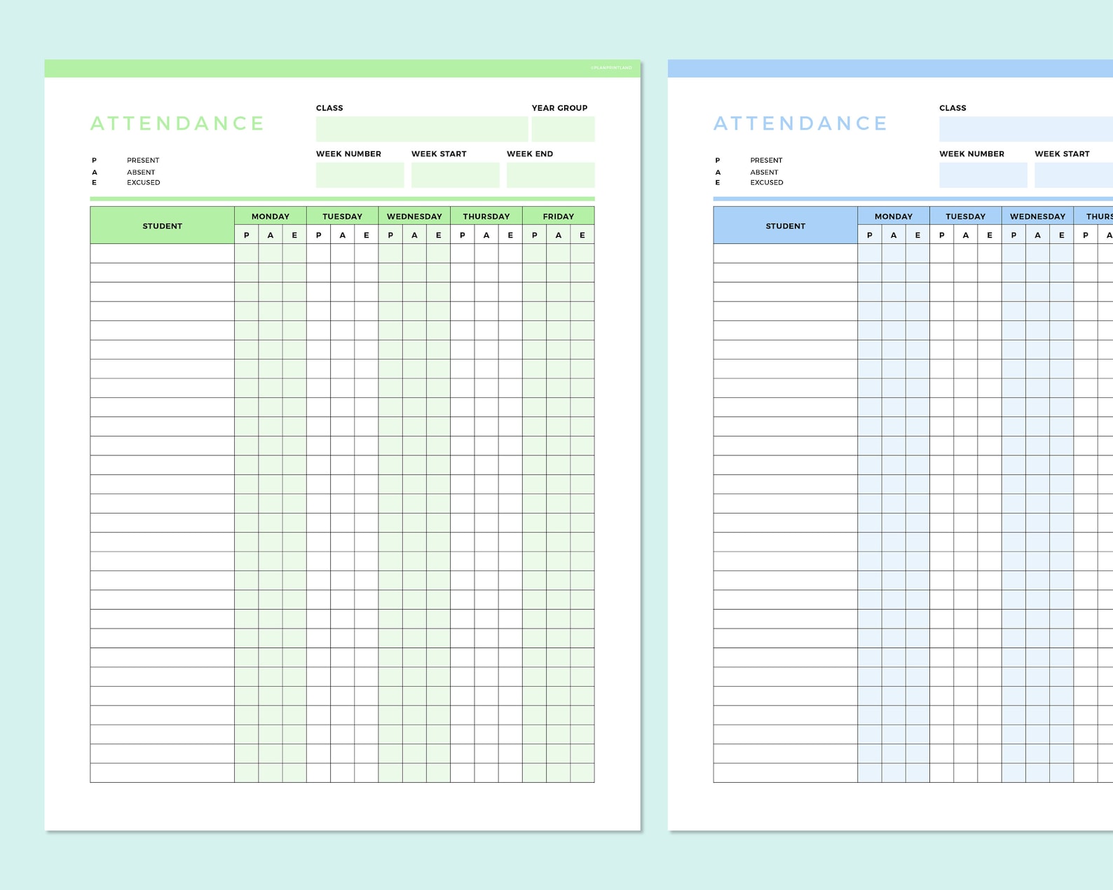 Editable Attendance Sheet Printable School Attendance Log - Etsy
