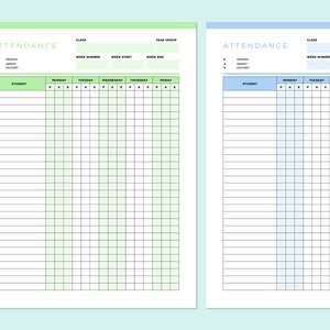 Editable Attendance Sheet Printable, School Attendance Log, Attendance ...