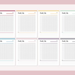 Printable Monthly Task Sheet, Task Checklist, to Do List, Business ...