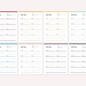 Printable Notes Pages | Print at Home Planner Pages Note Taking Pack ...