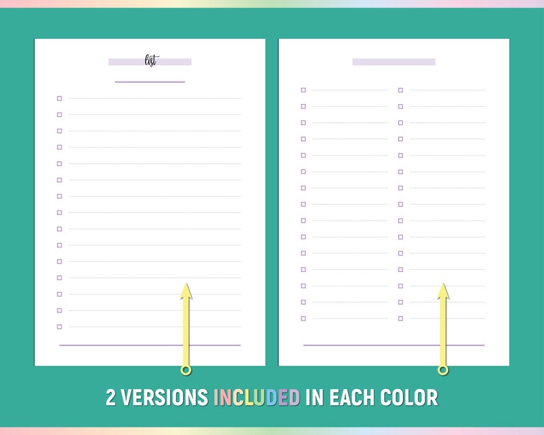 A5 Blank List Template, Printable Checklist Tracker, Printable Blank ...