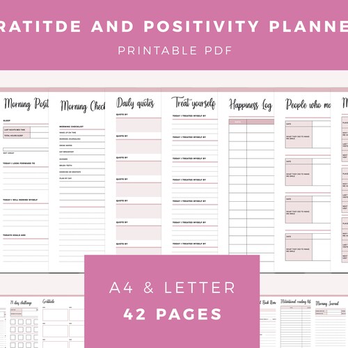 Gratitude Journal Printable and Fillable Form for Self Care - Etsy Canada