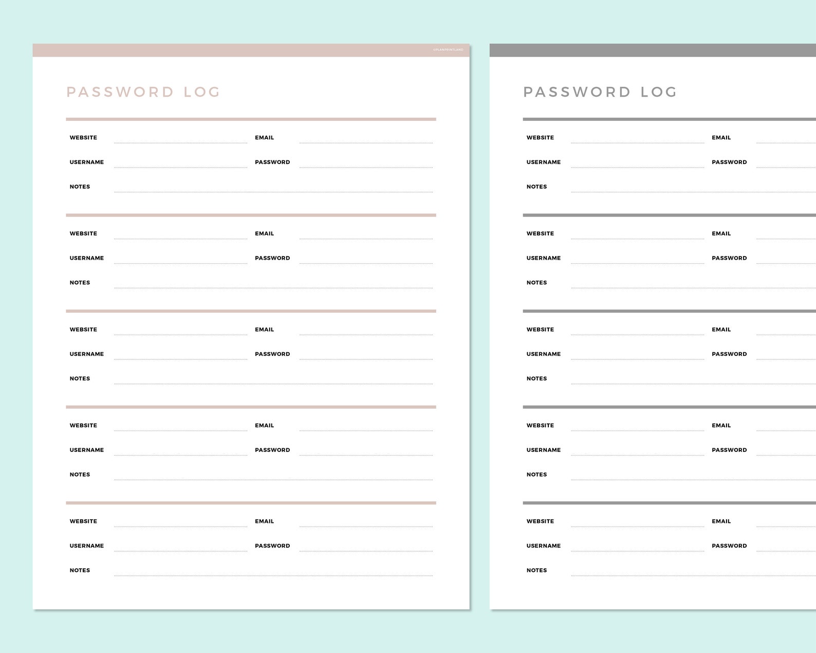 Editable Password Tracker Printable, Fillable Password Book, Password ...