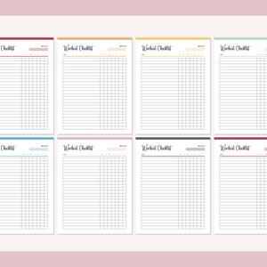 Printable Workout Checklist, Print at Home Daily Exercise List, Health ...