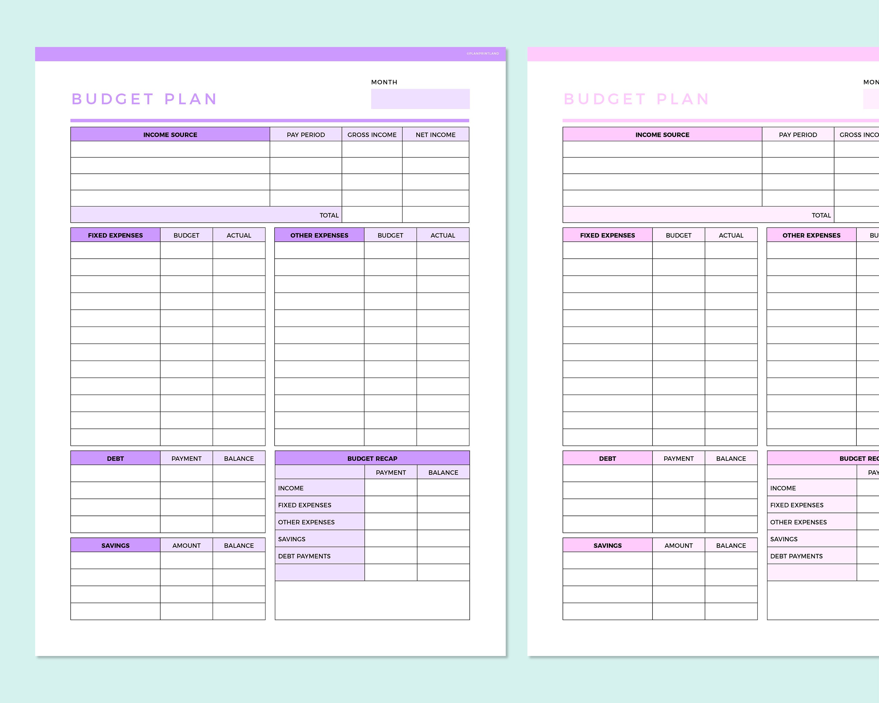 Editable Budget Planner Printable Fillable Budget Template - Etsy