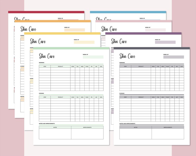 Skincare Routine Printable, Skin Care Routine, Skincare Planner ...