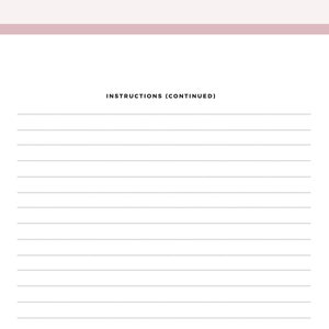 Printable Recipe Template, Blank Recipe Page, Cooking List Sheet ...