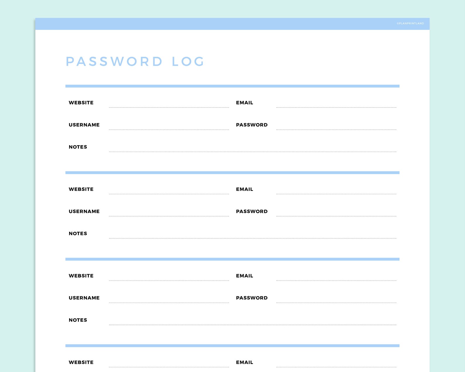 Editable Password Tracker Printable Fillable Password Book - Etsy
