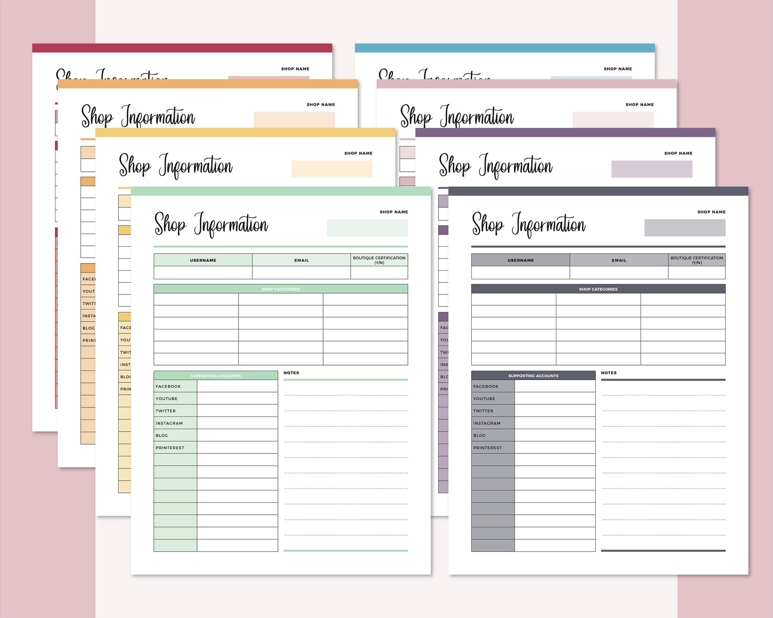 Online Shop Information Printable Online Store Business - Etsy