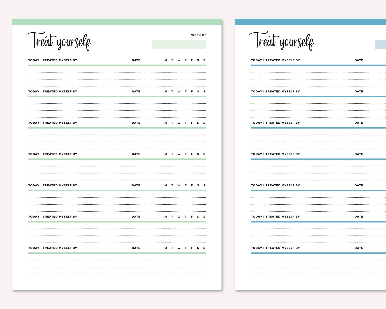 Printable Gratitude Journal Planner Insert Treat Yourself - Etsy