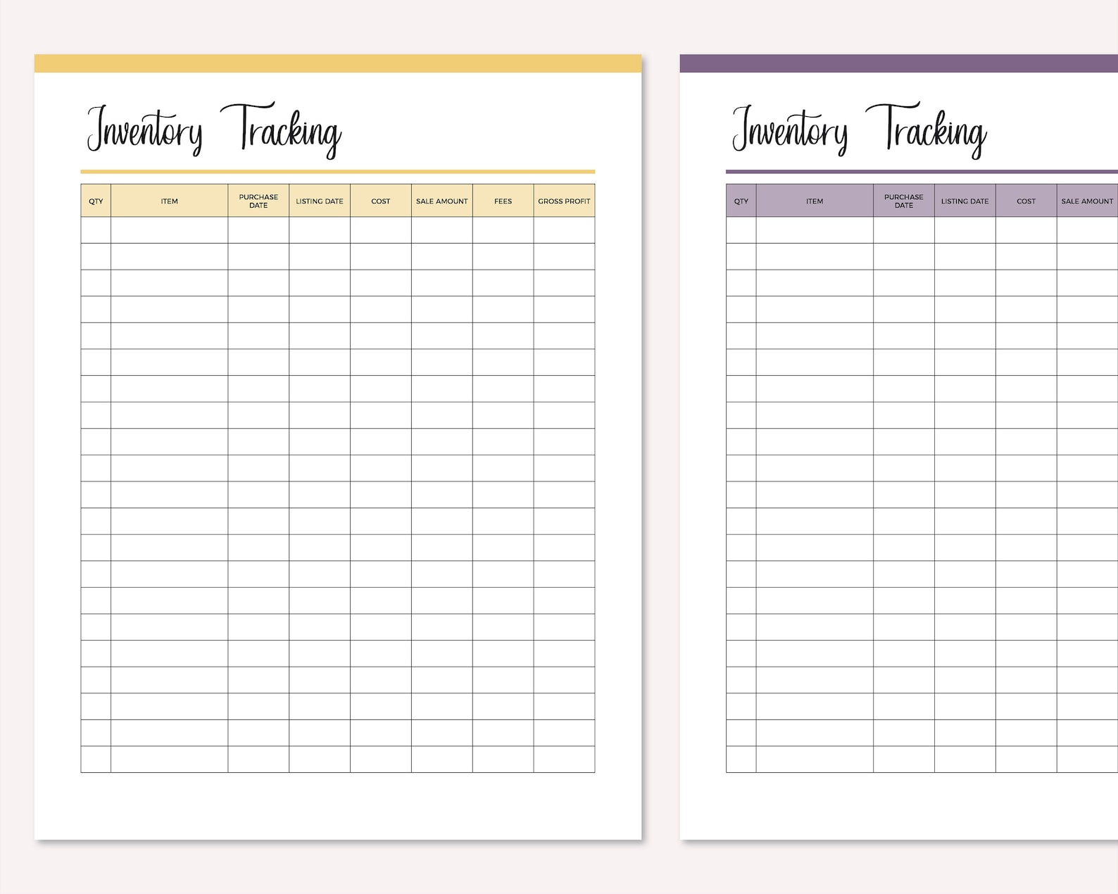Printable Inventory Tracking Sheet Inventory Tracker - Etsy Australia