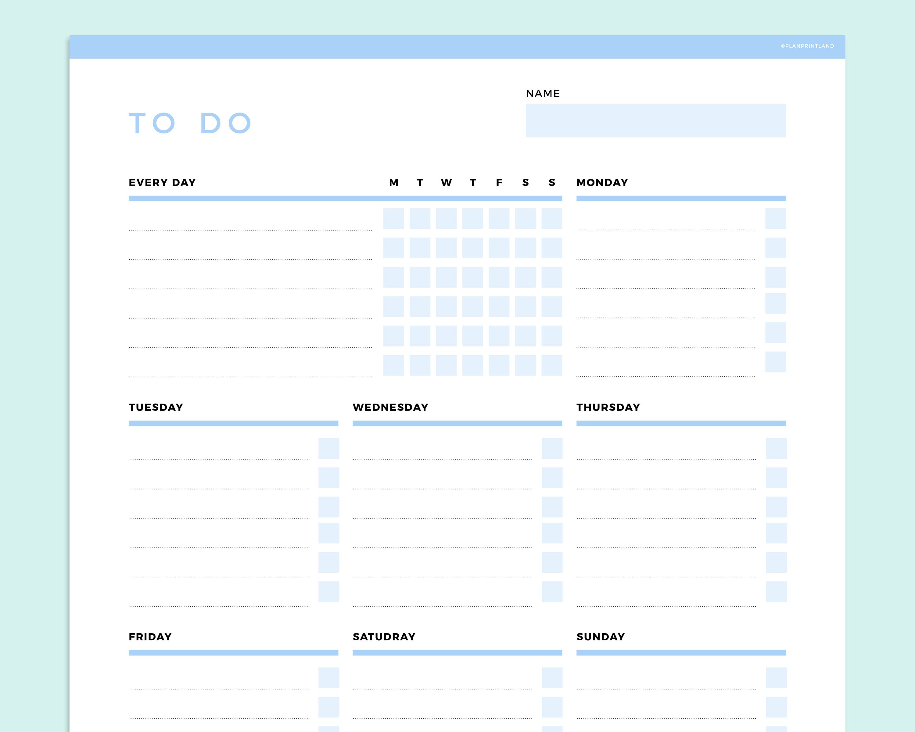 Editable to Do List Printable Fillable to Do Planner Daily - Etsy Australia