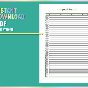 A5 Monthly Screen Time Template, Printable Digital Wellbeing Tracker ...