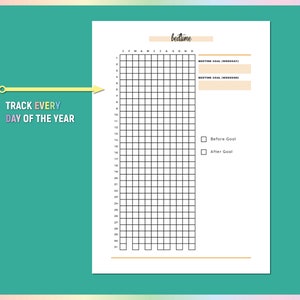 A5 Bed Time Tracker, Printable Sleep Routine Journal, Simple Sleeping ...