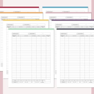 Printable Checkbook Register, Check Book Balance Log, Account Ledger ...
