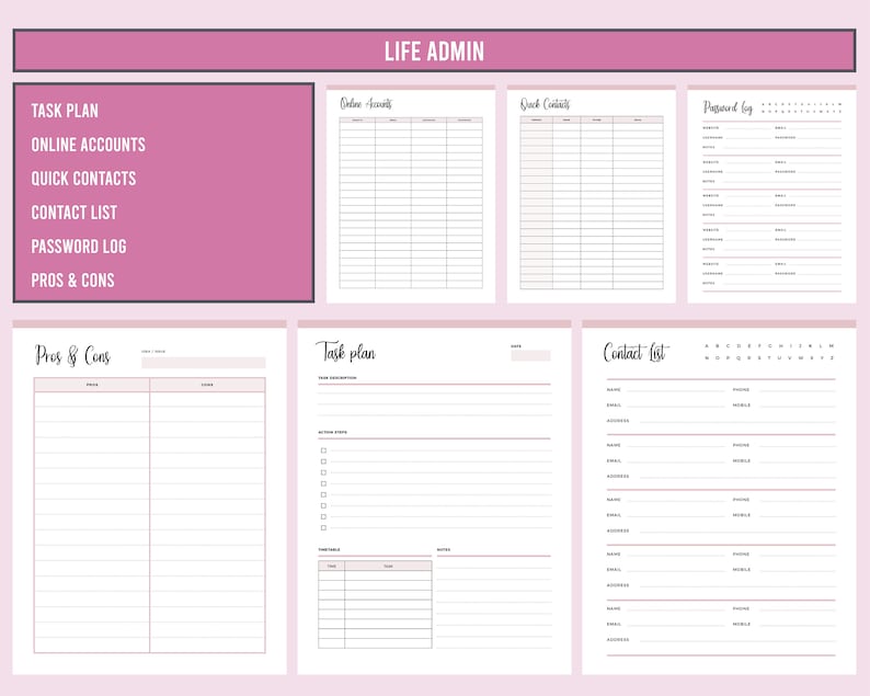 Printable Nurse Planner, Daily Planner for Nurses, Nurse Life Planner ...