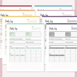 Printable Daily Pet Care Log, Dog Care Log, Dog Report Card, Pet Report ...