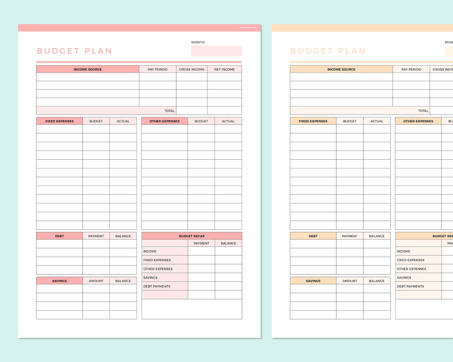 Editable Budget Planner Printable Fillable Budget Template - Etsy UK
