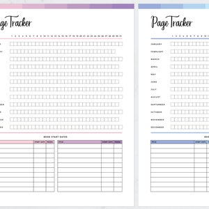 Printable Page Reading Tracker PDF, Print at Home Book Reading Page ...