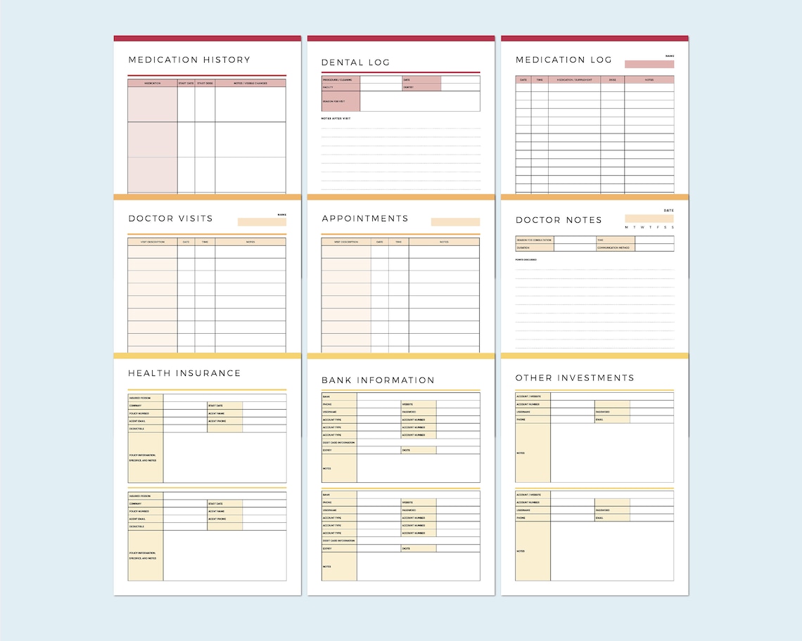 Printable Military Family Care Plan, Army Family Care Plan PDF, Dual ...