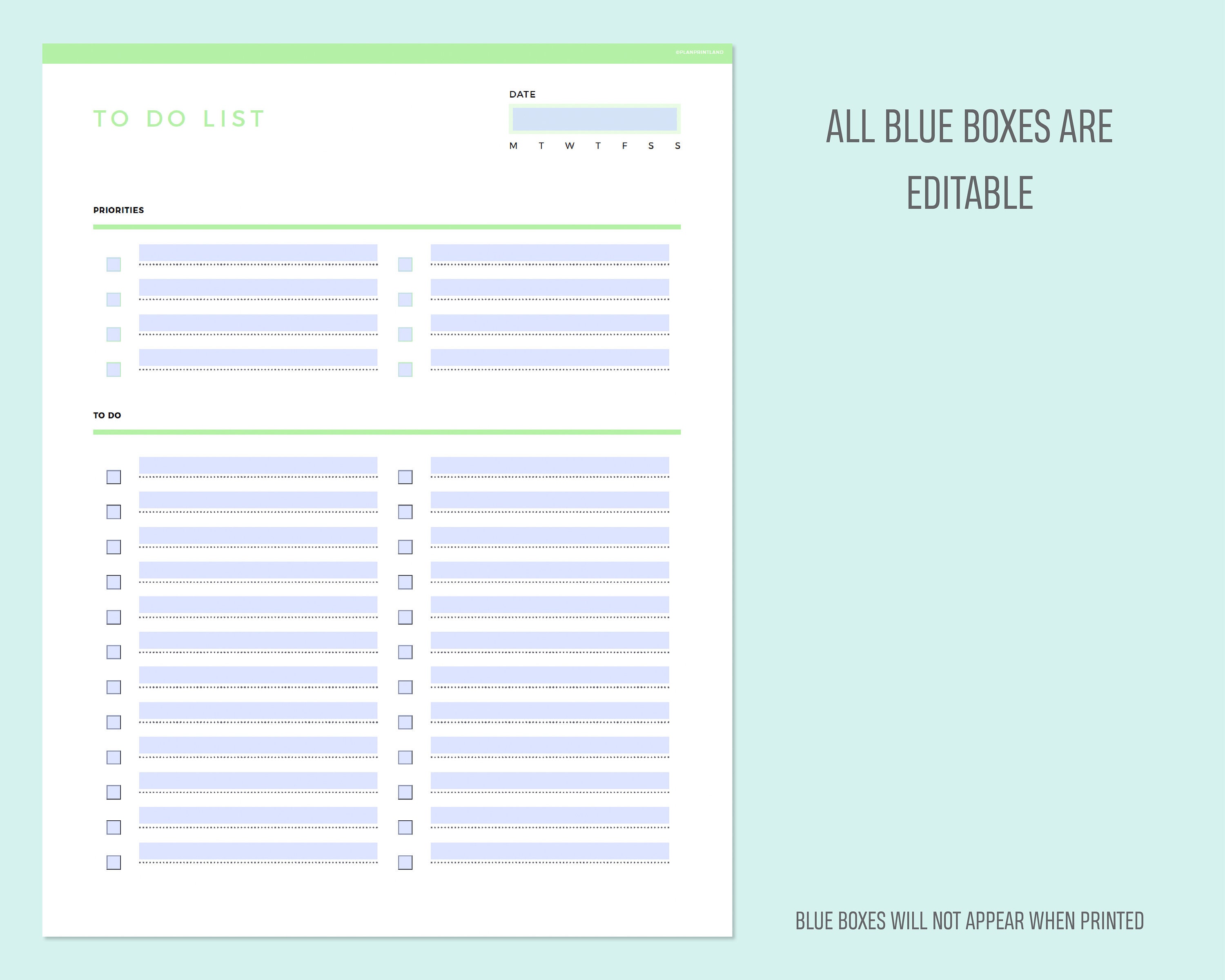 Editable to Do List Template, Minimal to Do List Printable, Digital to ...