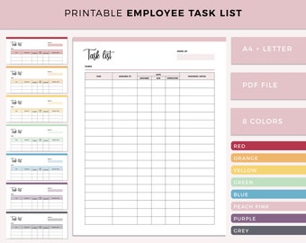 Employee Work Sheet - Etsy