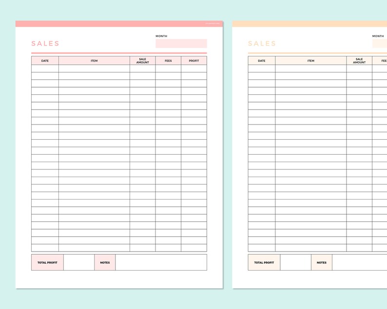 Editable Monthly Sales Tracker Printable Fillable Order - Etsy Australia