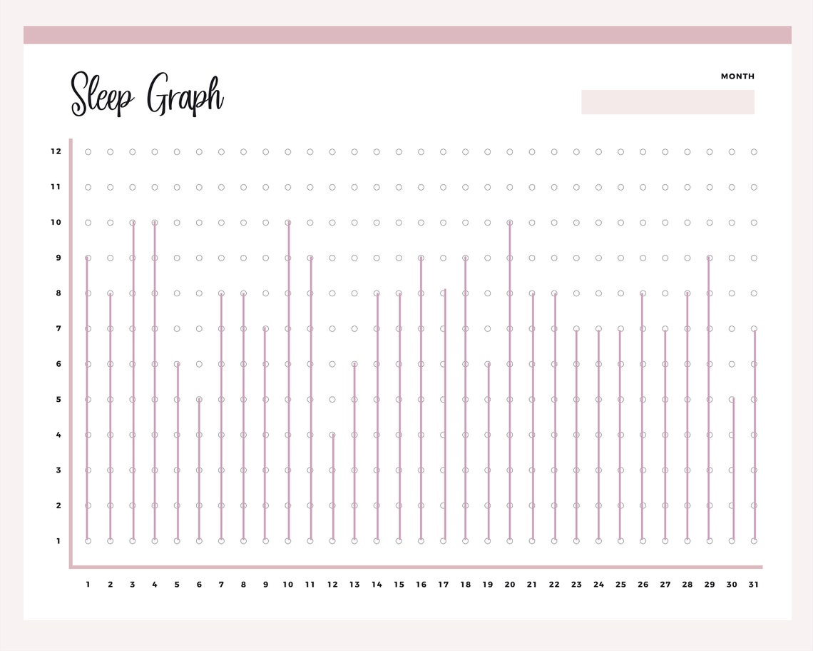 Printable Sleep Tracker Sleep Journal Sleep Chart Sleeping | Etsy
