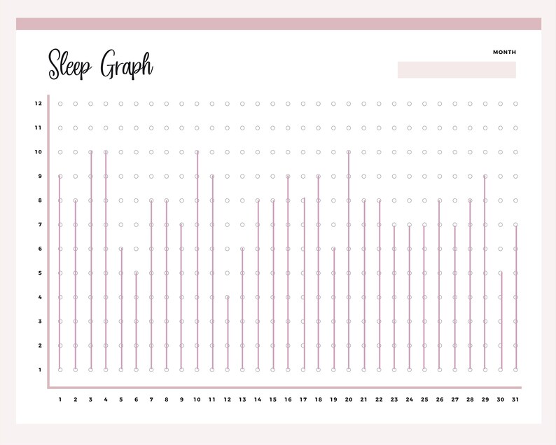 Printable Sleep Tracker, Sleep Journal, Sleep Chart, Sleeping Diary ...