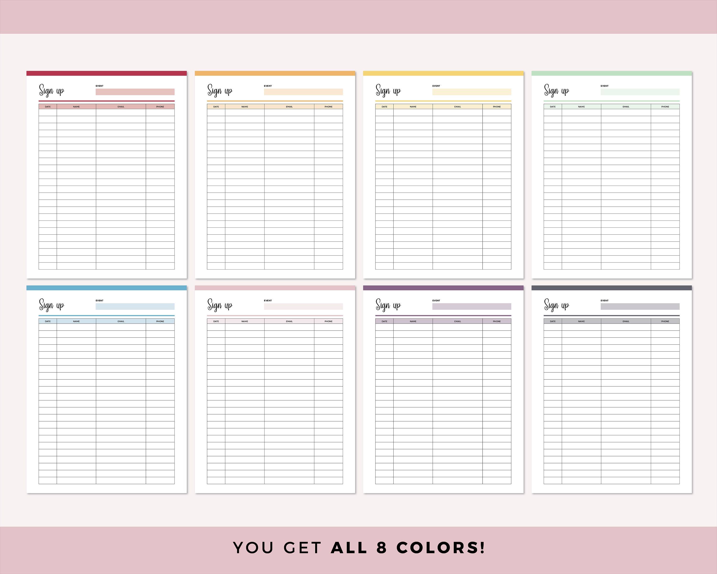 Printable Sign up Sheet Email Sign Up Customer Sign In Sign - Etsy