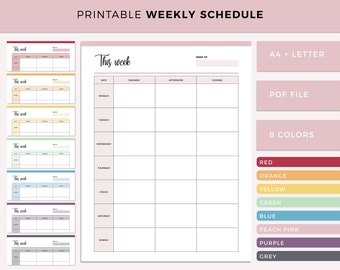 Weekly Planner Template - Etsy